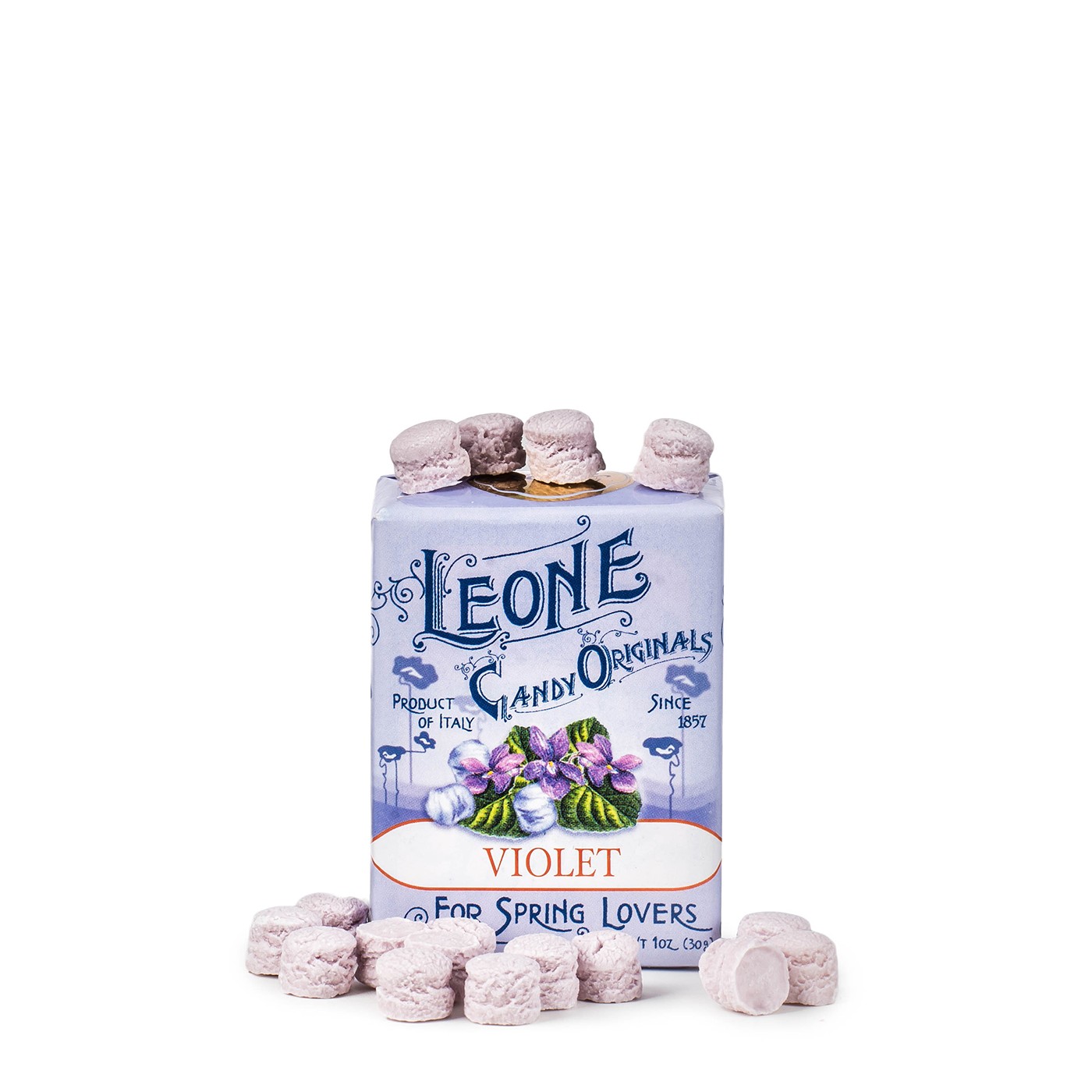 Violet Candy Tin 14 Oz Leone Eataly