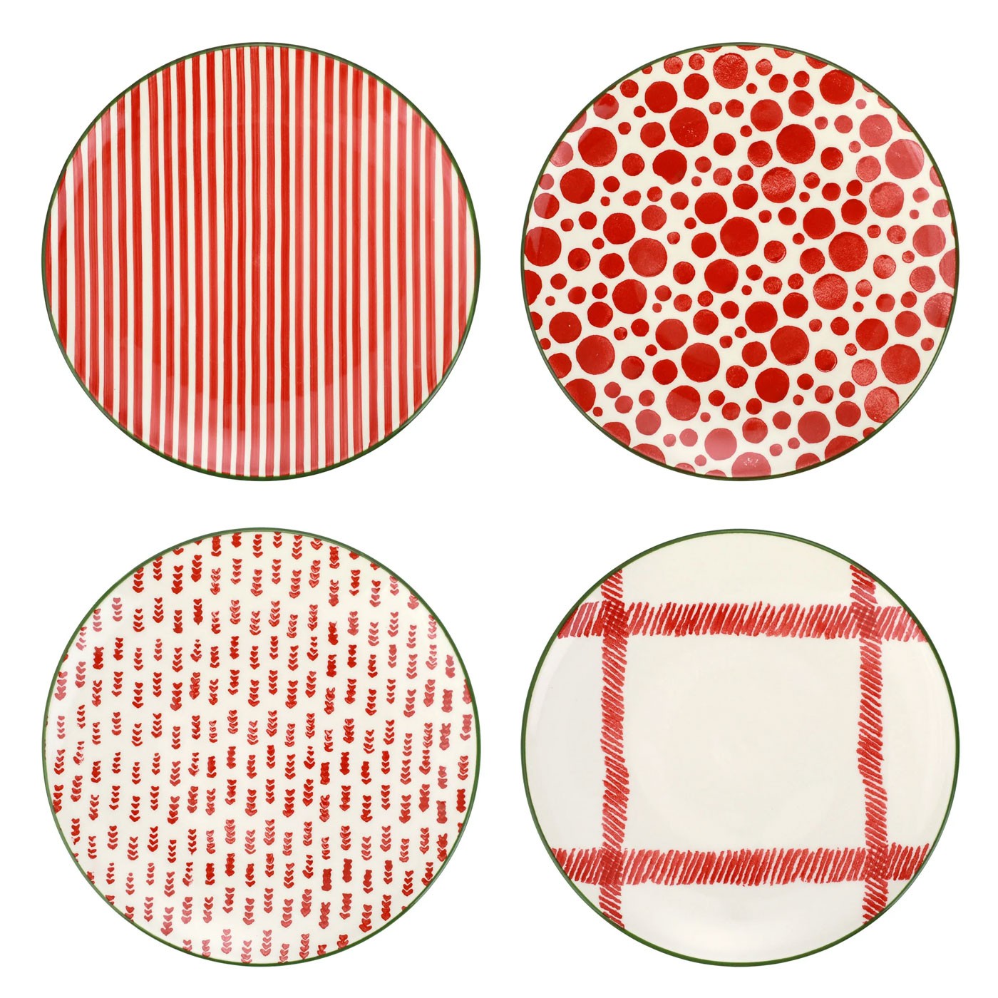 Mistletoe Assorted Dinner Plates - Set of 4 - Vietri | Eataly.com | Eataly